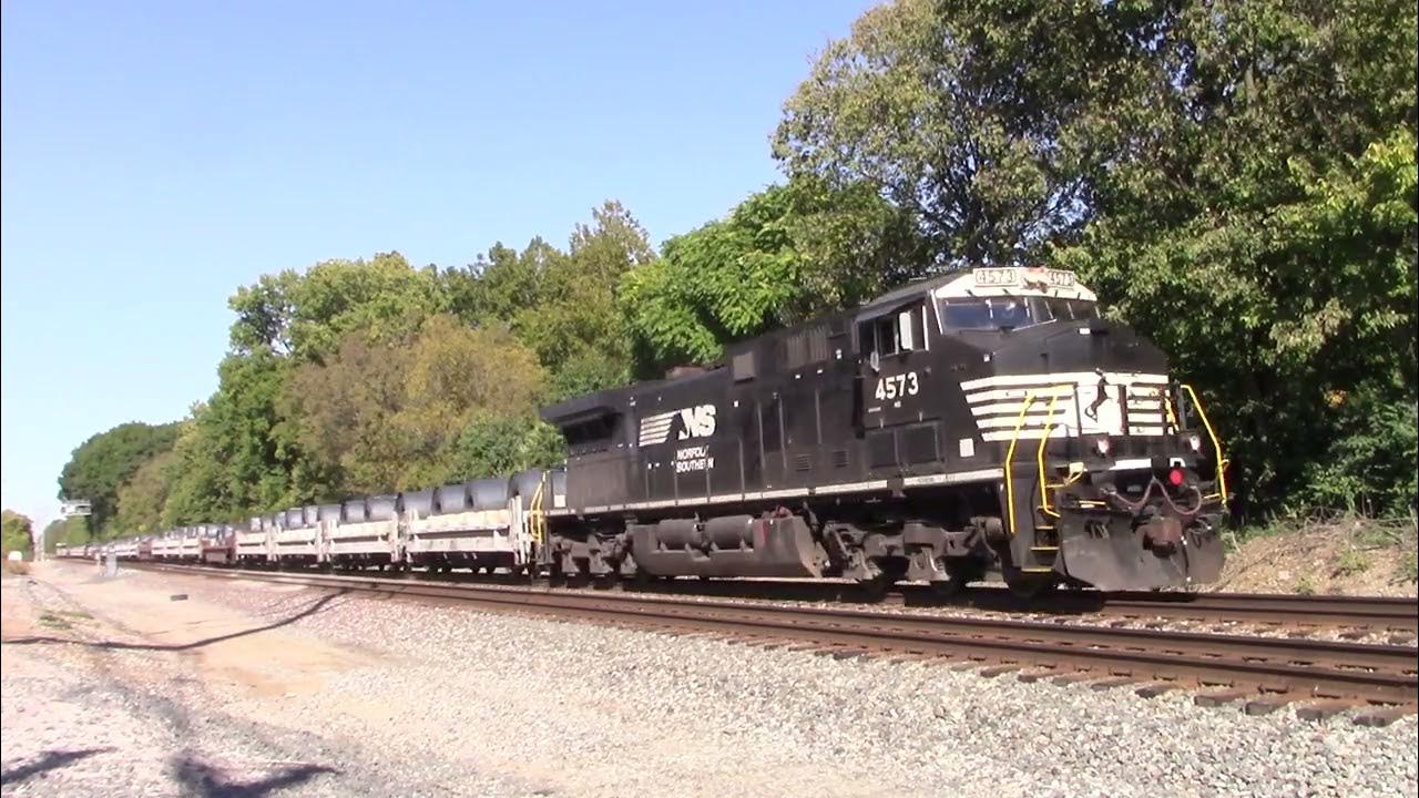 NORFOLK SOUTHERN GE AC44C6M Southbound Coil Steel Train - YouTube
