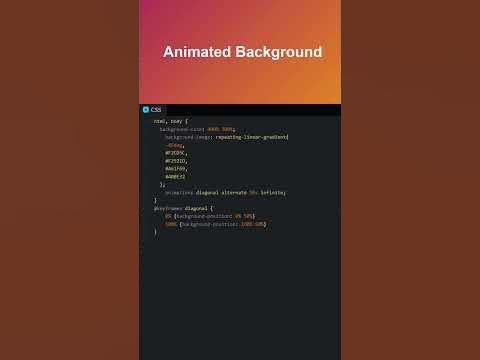 Animated Gradient Background (ONLY CSS) - YouTube