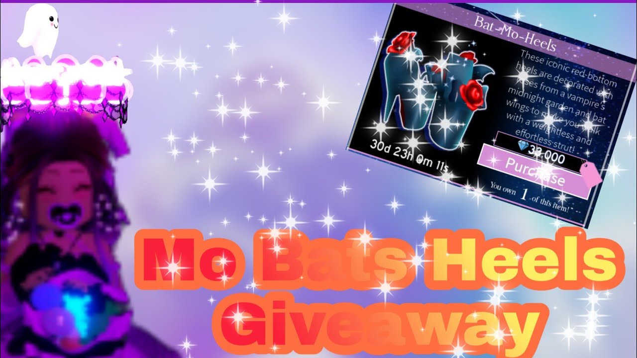 Royale high mo bat heels giveaway - YouTube