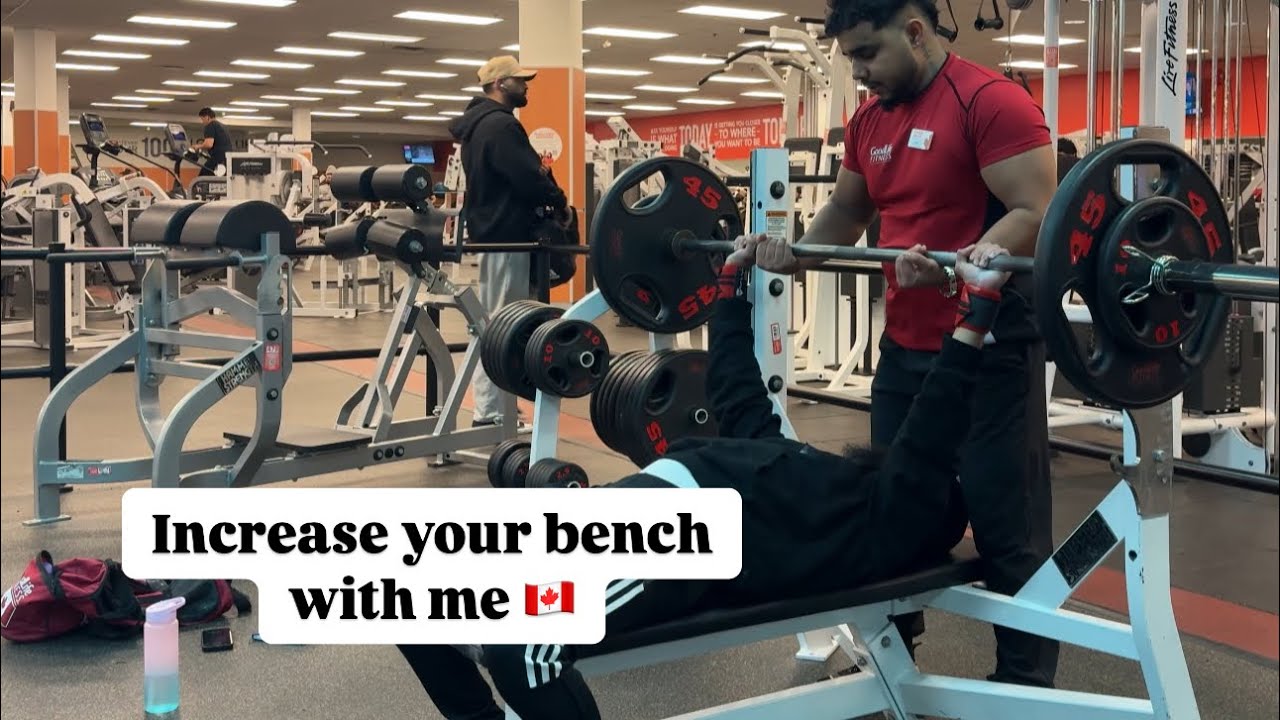 TRAINING MY CLIENT IN CANADA 🇨🇦|| BENCH PRESS SESSION || FIRST FULL ...