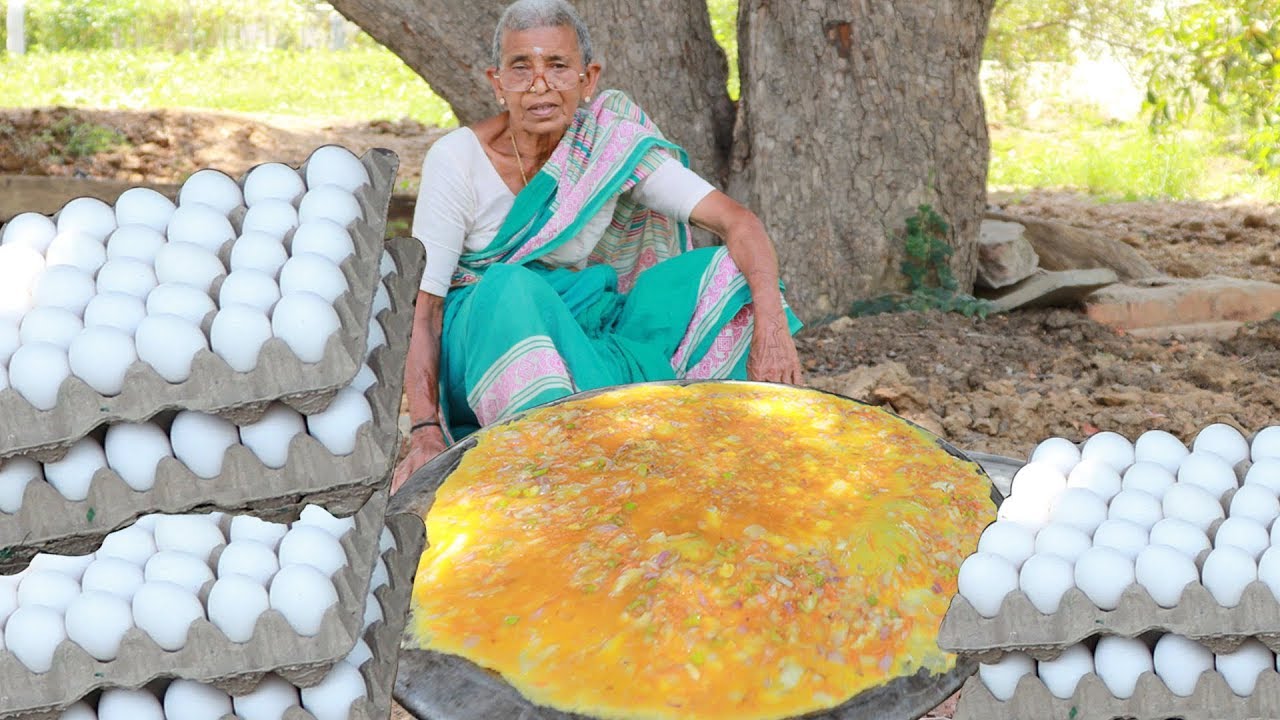 World's Biggest Egg Omelet By Grandma | KING of BIG OMELETTE | #Omlette ...