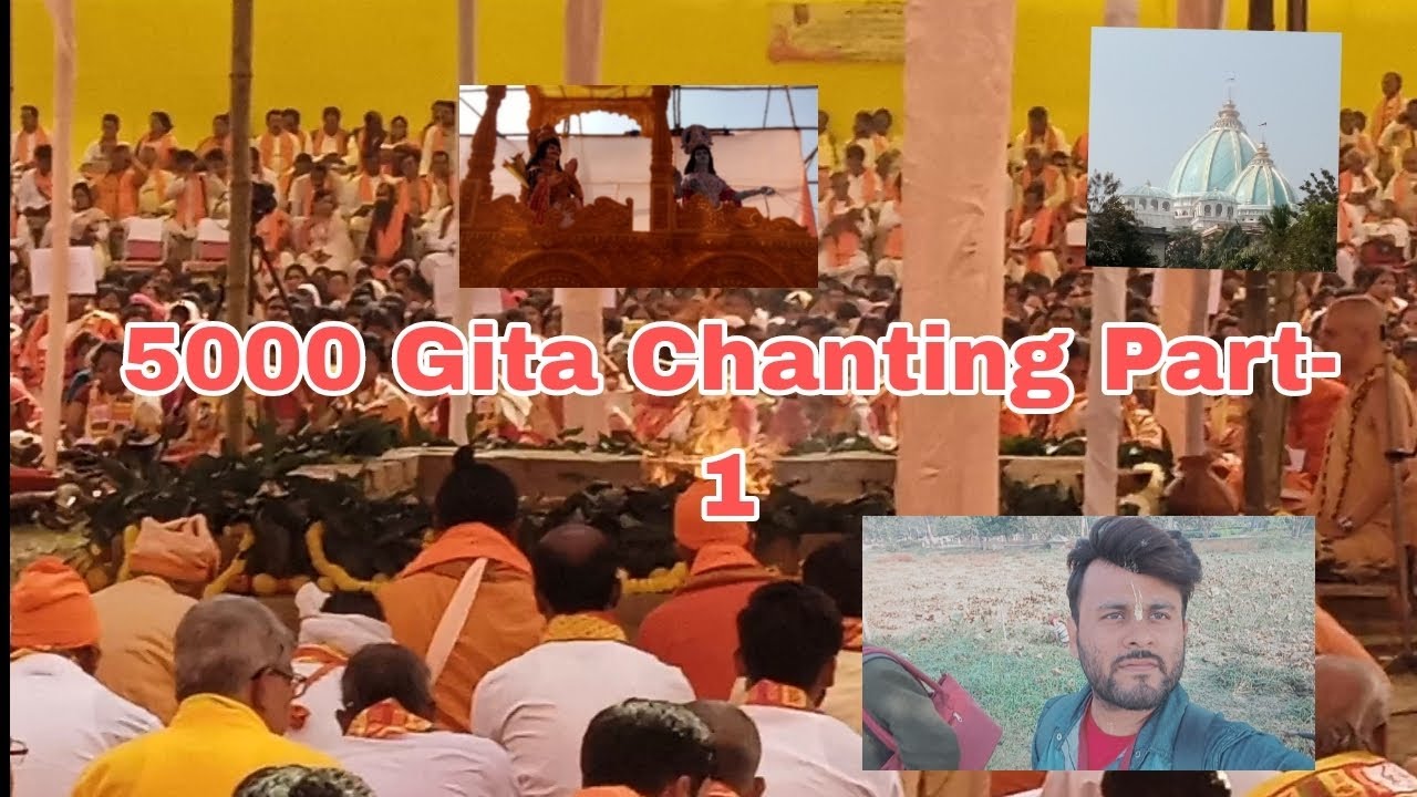 5000 Geeta Chanting In Iskon Mayapur - Part 1 - YouTube