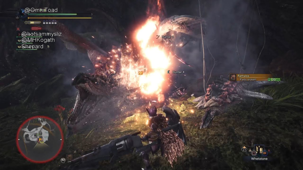 Monster Hunter World - Rathalos Gameplay - Gunlance - YouTube