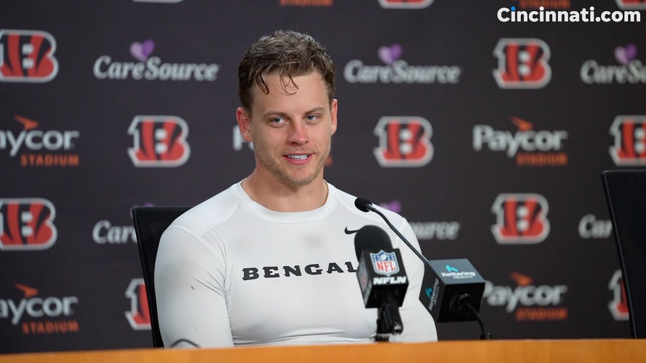 Cincinnati Bengals' Joe Burrow gives press conference after win over ...