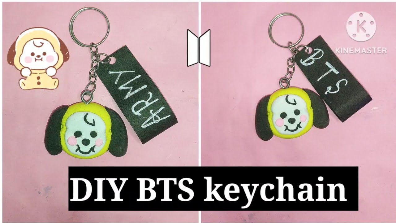 DIY BTS keychain / BTS crafts / save money #diy #btscraft #btsarmy # ...