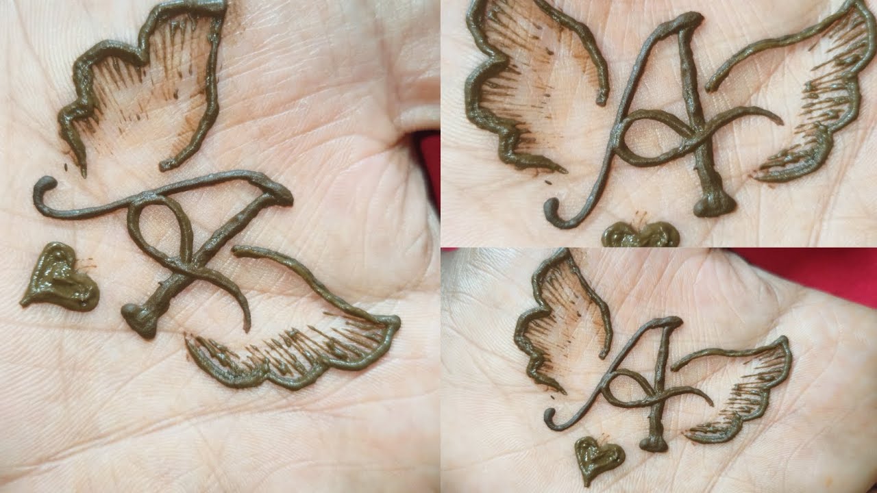 Beautiful Alphabet Mehndi Design | A Latter Mehndi Tattoo Design ...