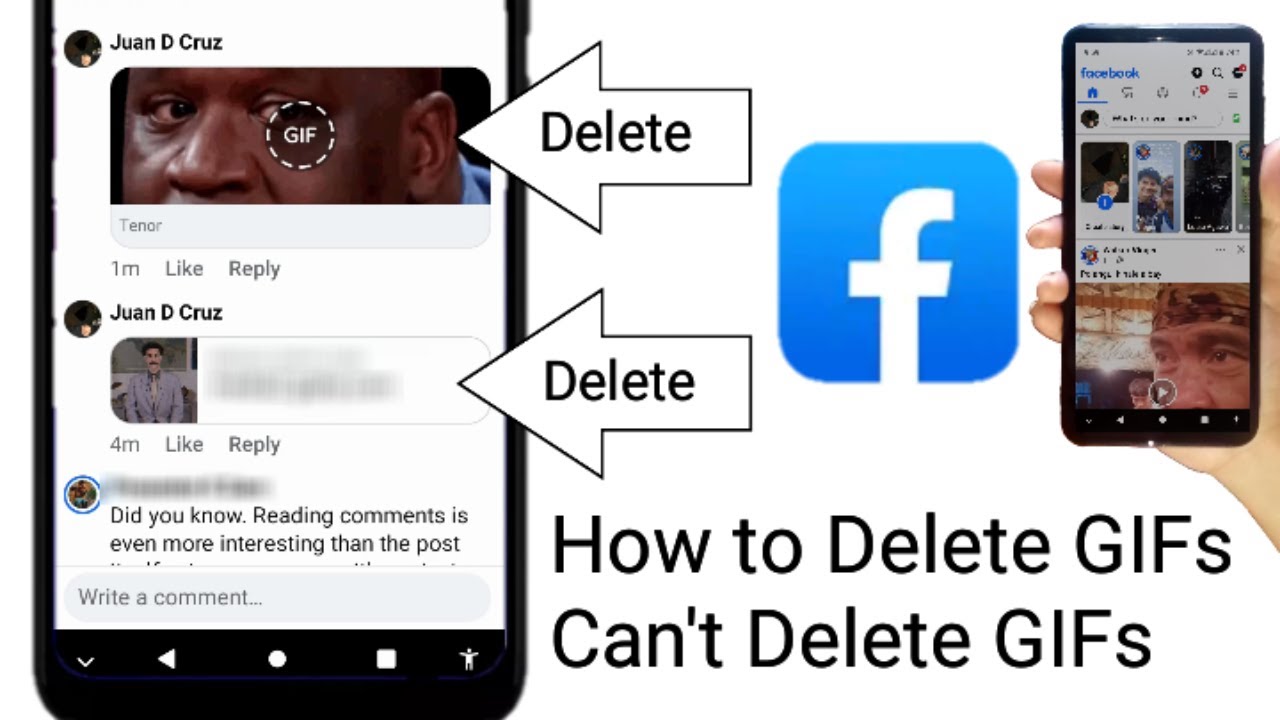 how to delete facebook gif comments | Can't delete GIFs comment fix ...