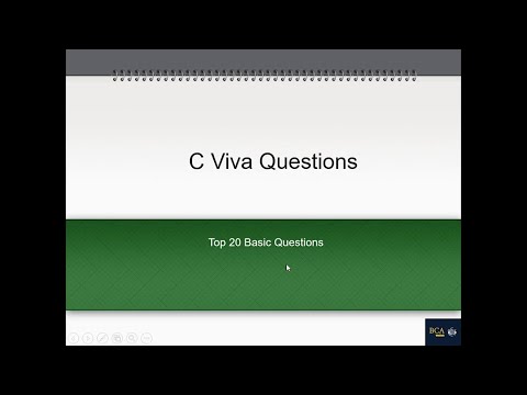 Viva Basics Question - C programming language - YouTube