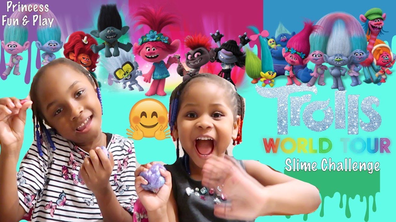 Trolls World Tour Slime Challenge | Trolls Slime Party | Let's Make ...