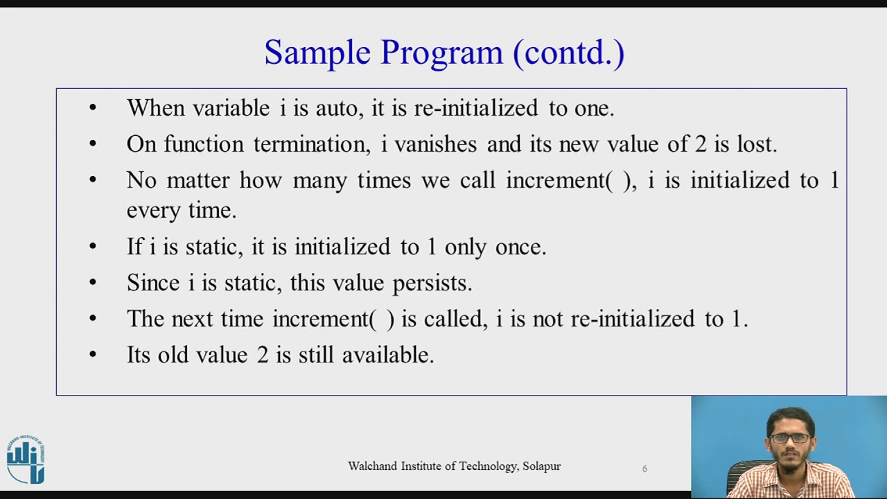 Static And External Storage Classes Youtube