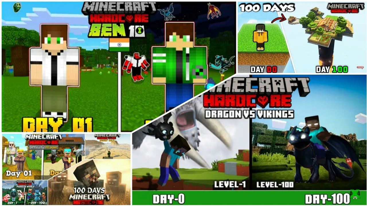 Top 10 Java Edition like 100 Days Survival Maps FOR MINECRAFT PE (1.19.+) #3 - YouTube