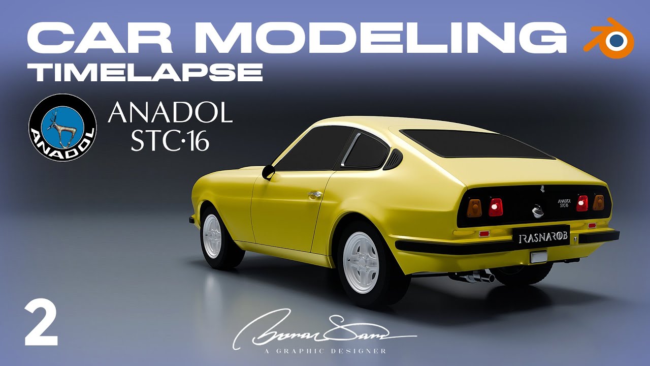 Anadol STC-16 Blender Car Modeling Timelapse - Part 2 - #anadol #stc16 ...
