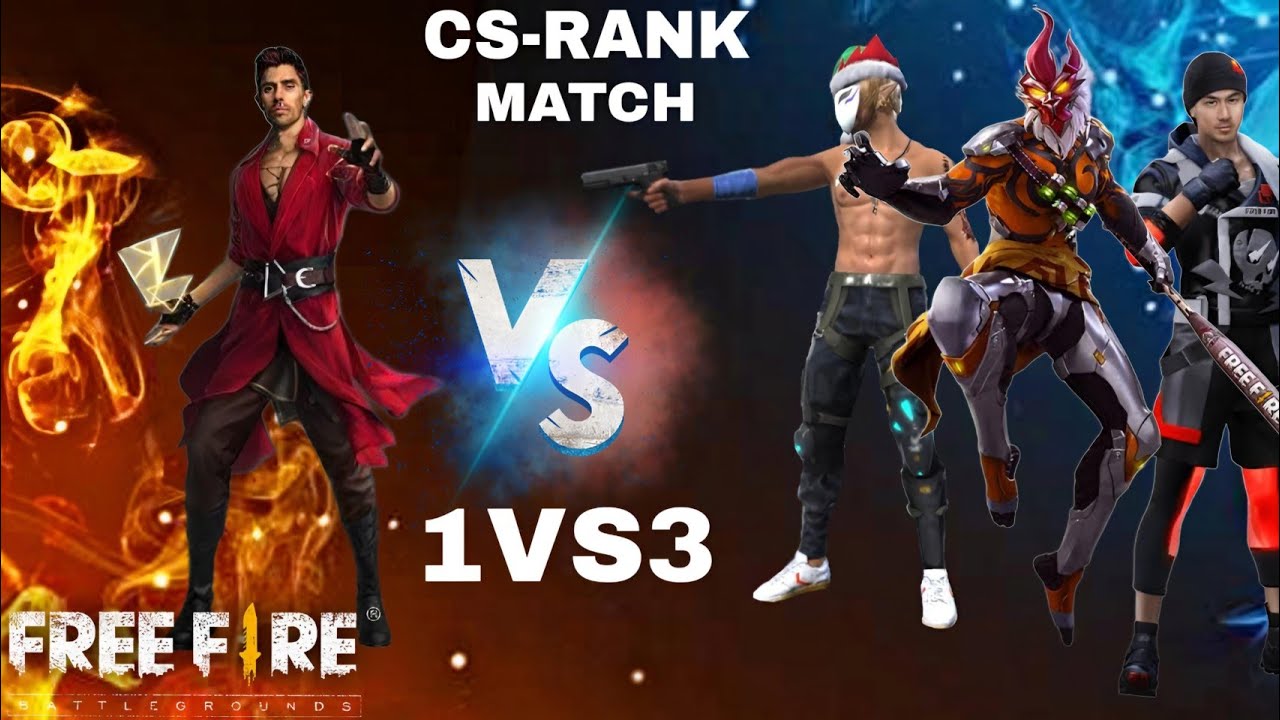 CS-RANK Random match 1vs3 head to head fight on round 👽🥵🥶 - YouTube