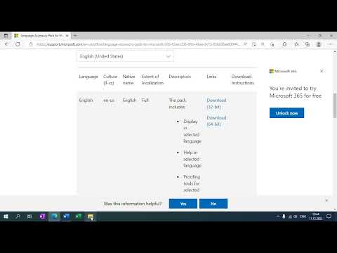 Office proqramlarının dilinin dəyişdirilməsi