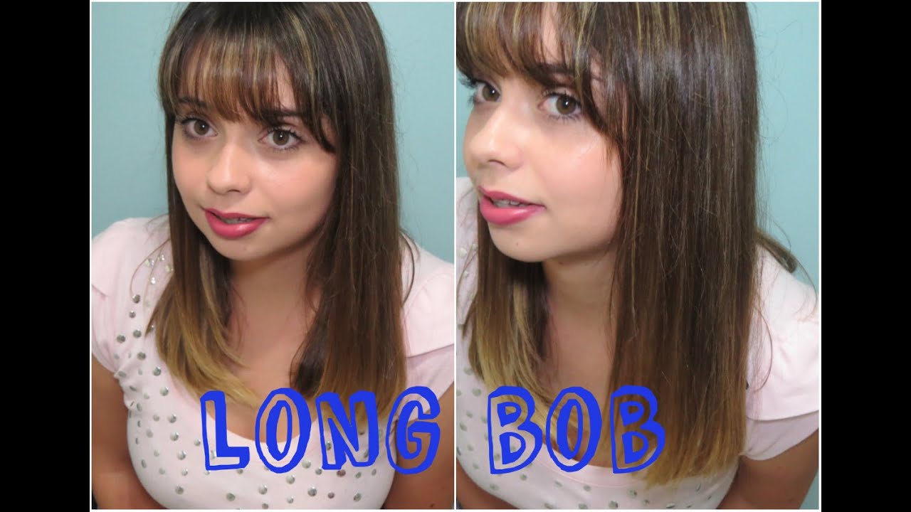 Como Cortar O Cabelo Em Casa Estilo Long Bob Youtube