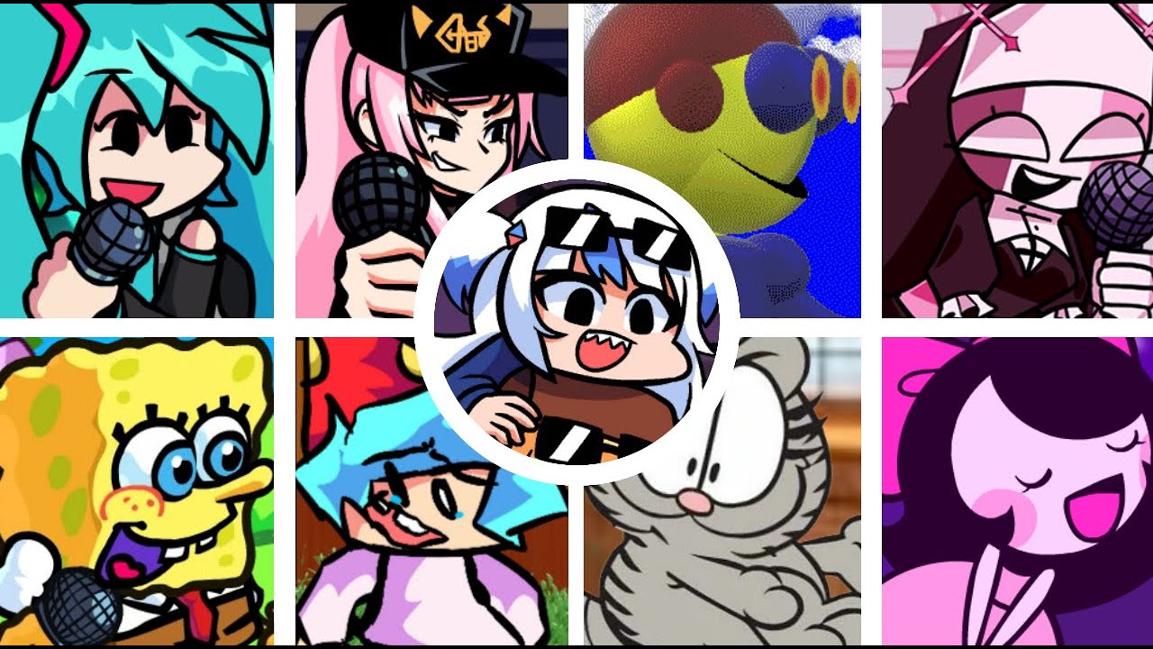 FNF - Sharkventure! but every turn a different character sings ...