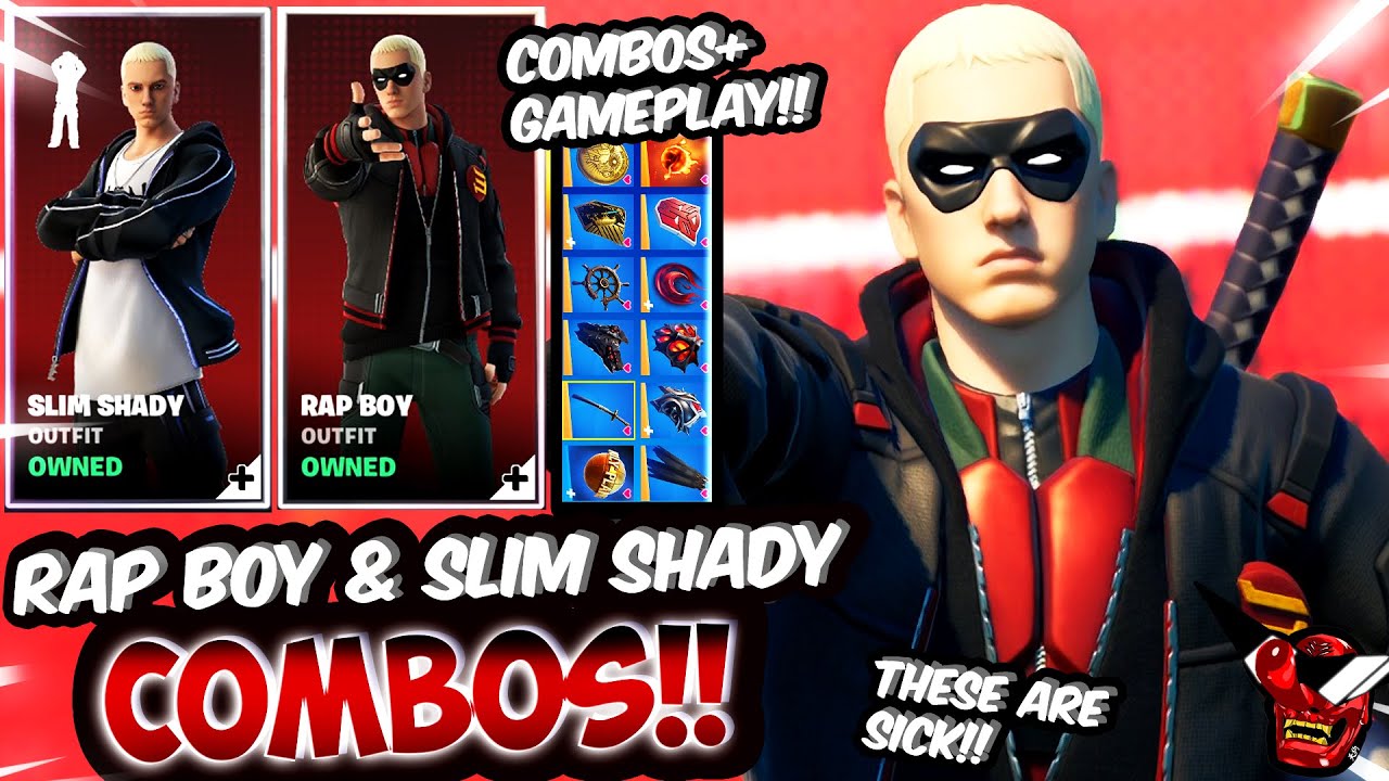 *NEW* SLIM SHADY BUNDLE & RAP BOY SKIN | Best Combos | Gameplay ...