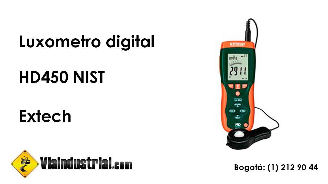Luxómetro digital HD450 NIST de Extech - YouTube