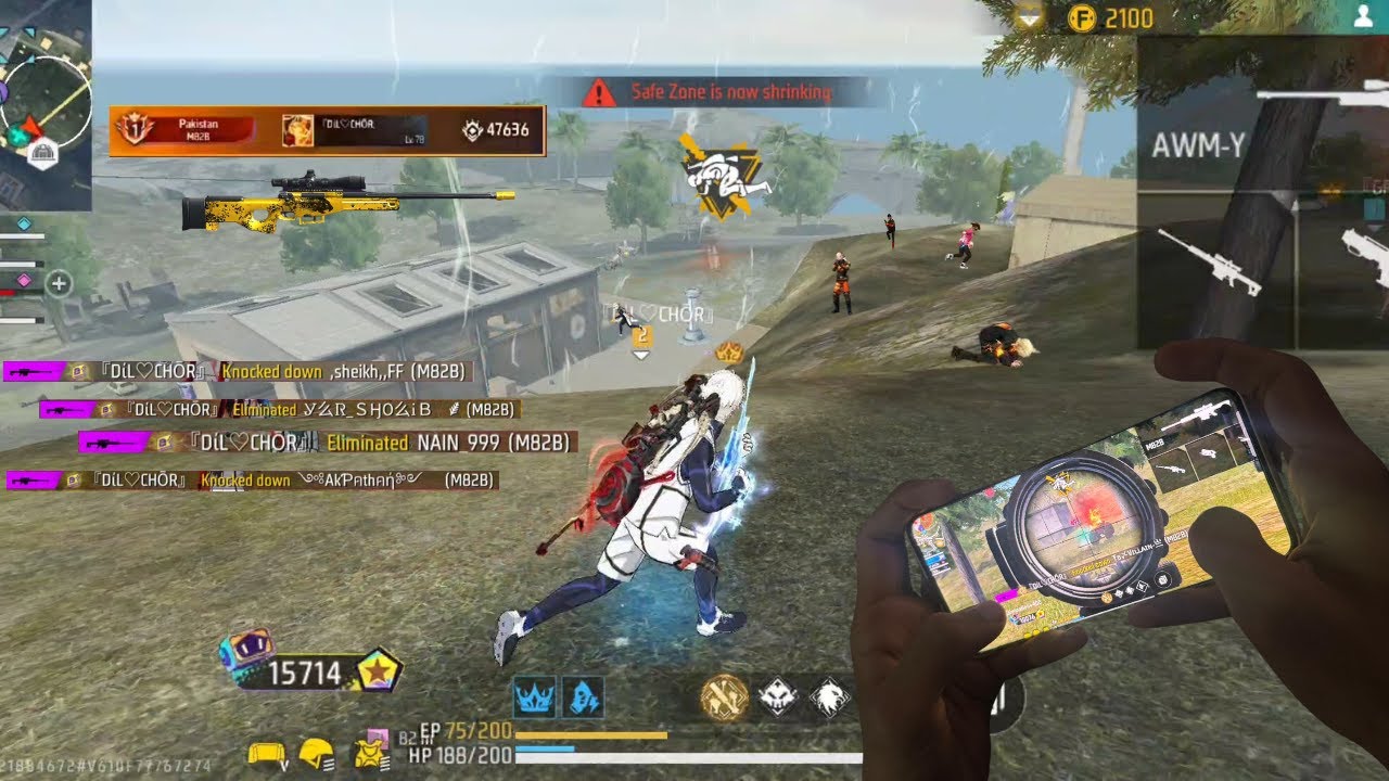 1st Gameplay With New Event Free Fire Nagi Team V Bundle Pakistan ...