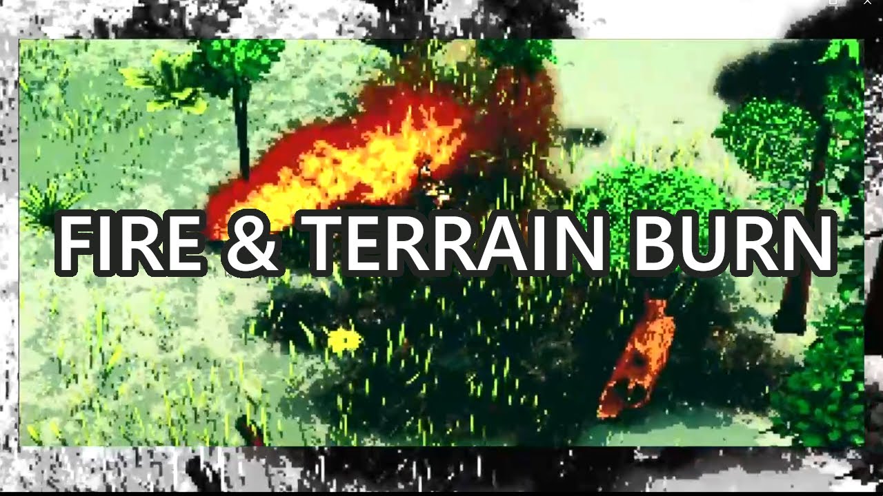 The Grass Lands | Burning The Terrain | Fire Effect | Pixel Art #gaming ...