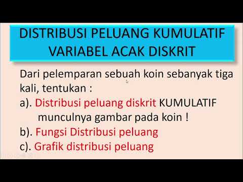 distribusi peluang kumulatif variabel acak diskrit , distribusi ...