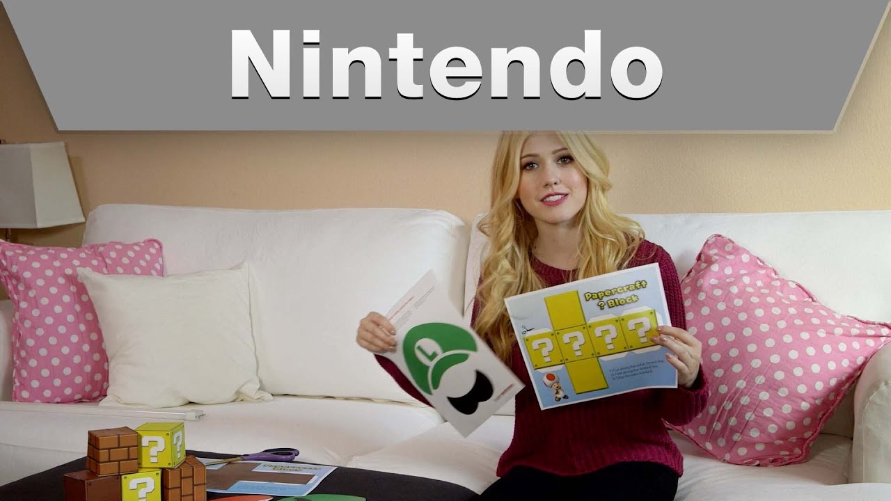 DIY - Play Nintendo Cut Outs and Party Games - YouTube
