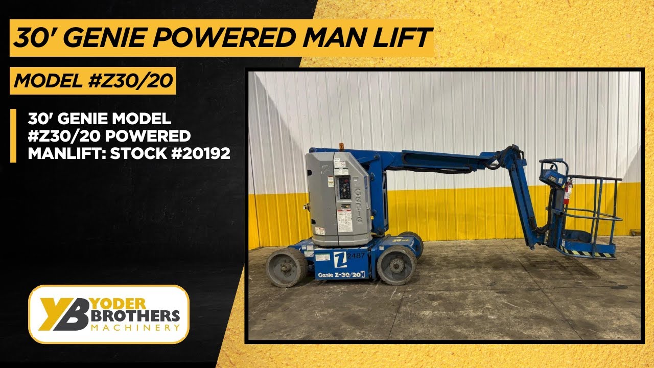 30' GENIE MODEL #Z30/20 POWERED MANLIFT: STOCK #20192 - YouTube