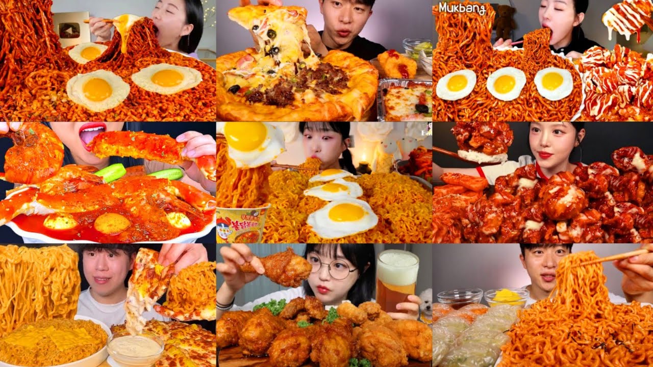 BIG BITE VARIOUS FAST FOOD MUKBANG COMPILATION * BEST SATISFYING FAST ...