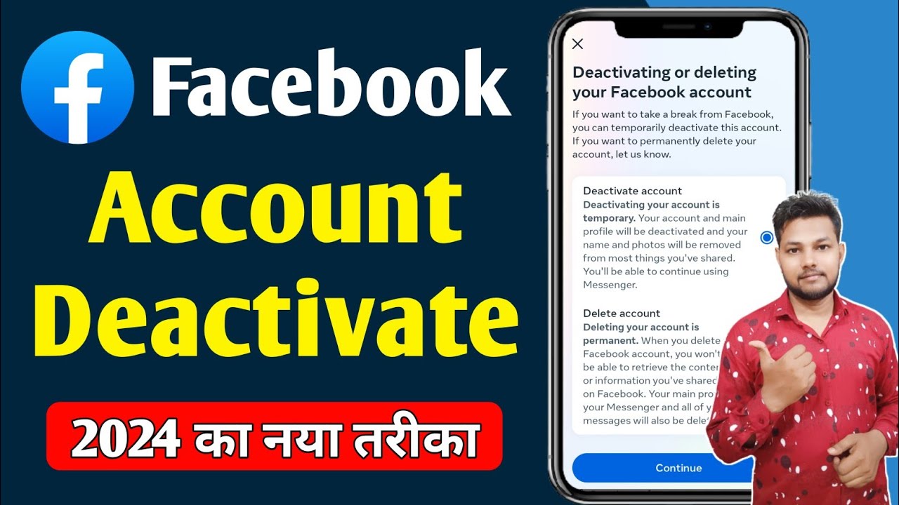 How to deactivate facebook account 2024 | facebook Account deactivate ...