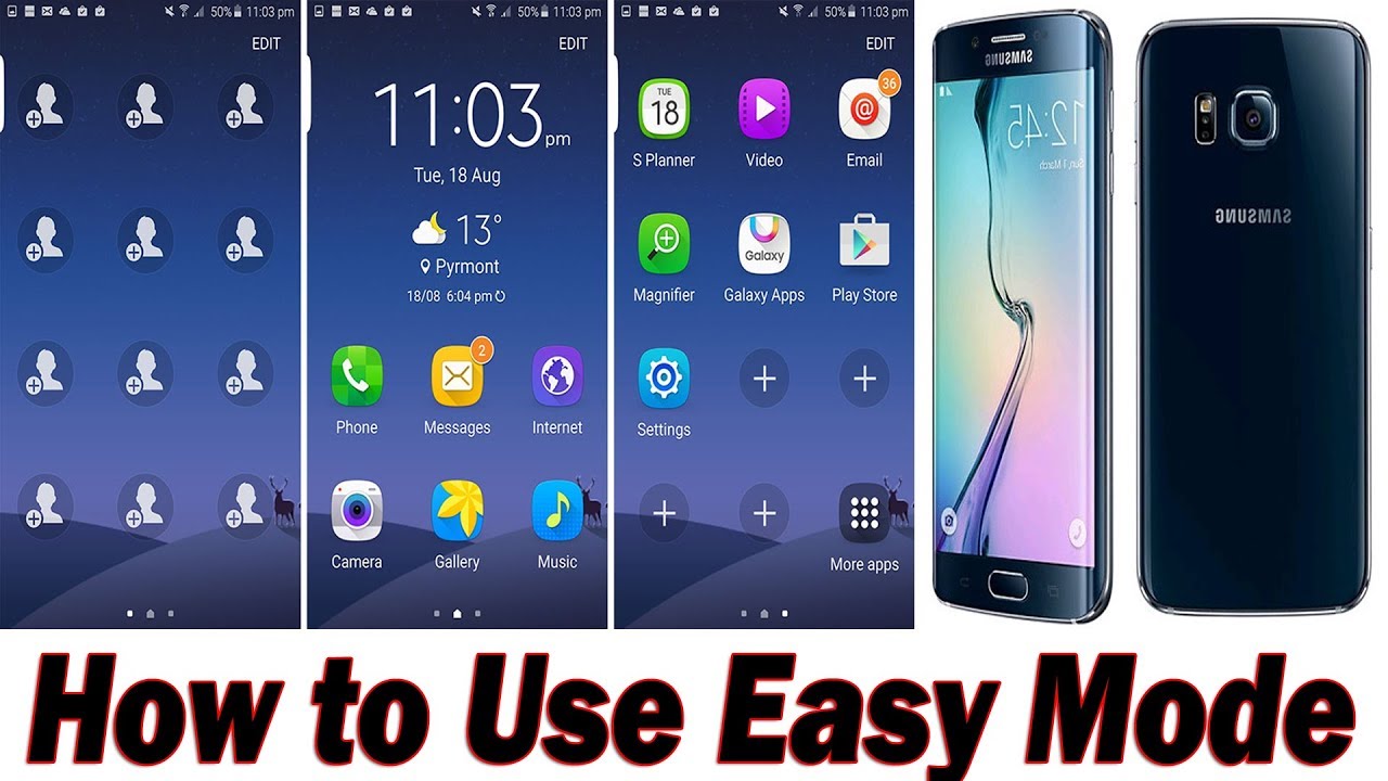 How to Tips. How to Easy Mode (Samsung Galaxy) - YouTube