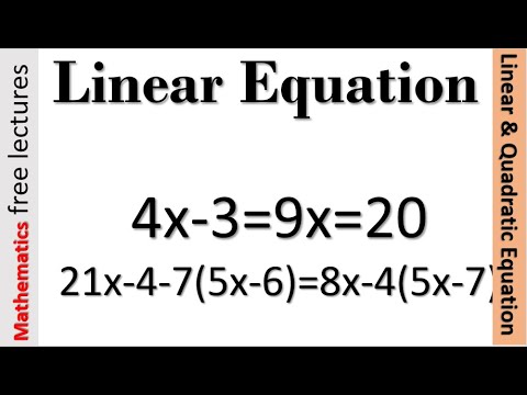 Linear equation lecture 13 - YouTube