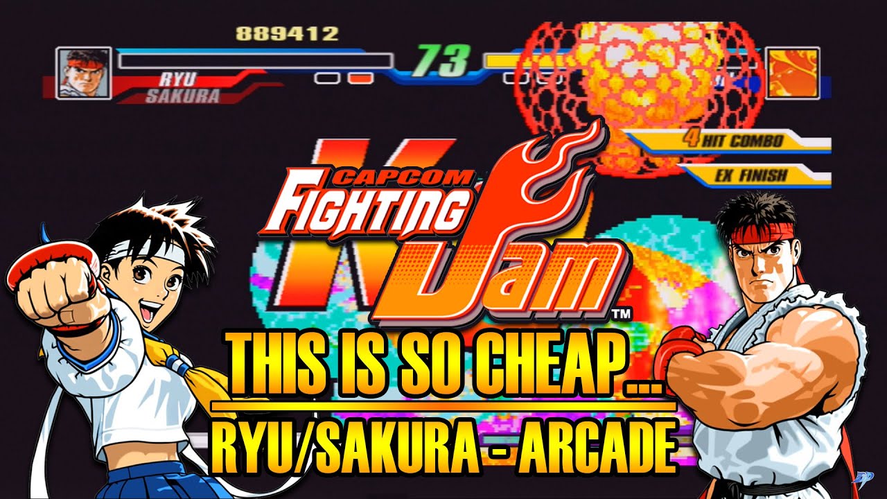This Is So Cheap... | Ryu/Sakura - Arcade Mode - Capcom Fighting Jam | PS2 - YouTube