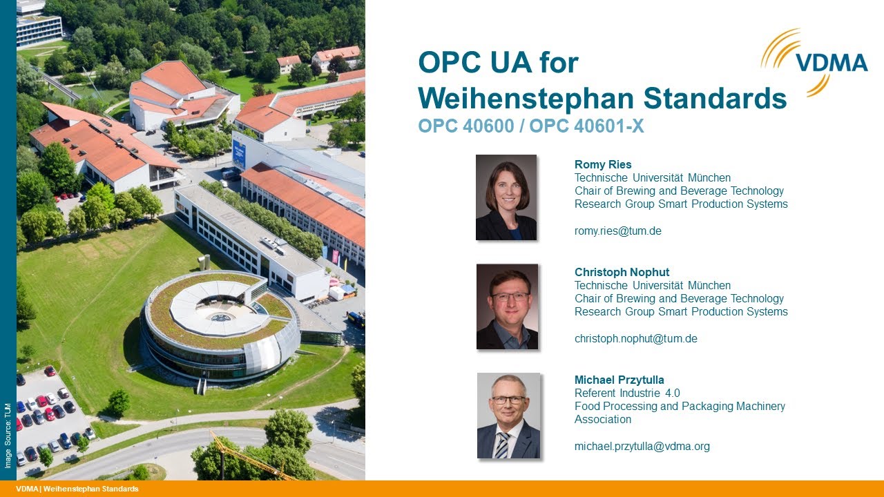 OPC UA for Weihenstephan Standards - VDMA Shopfloor Data Sessions ...
