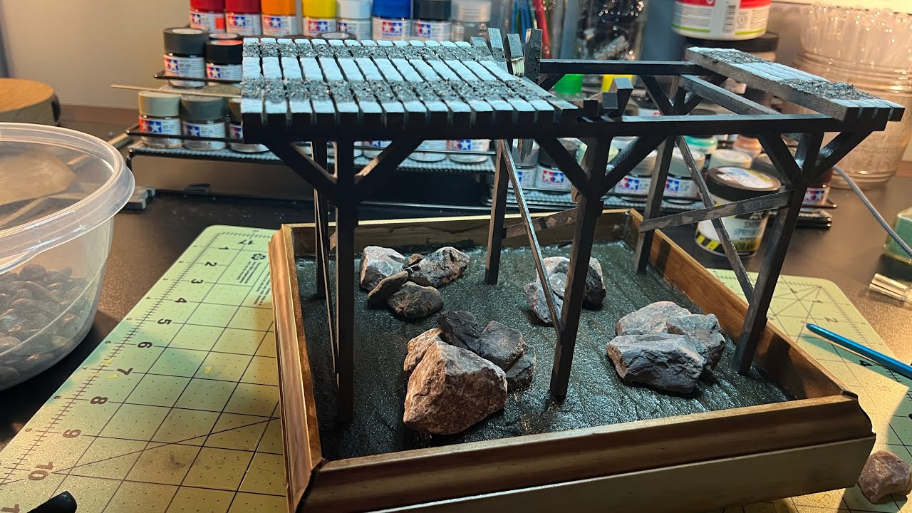 Soviet T-34 falling through bridge diorama part 1 - YouTube