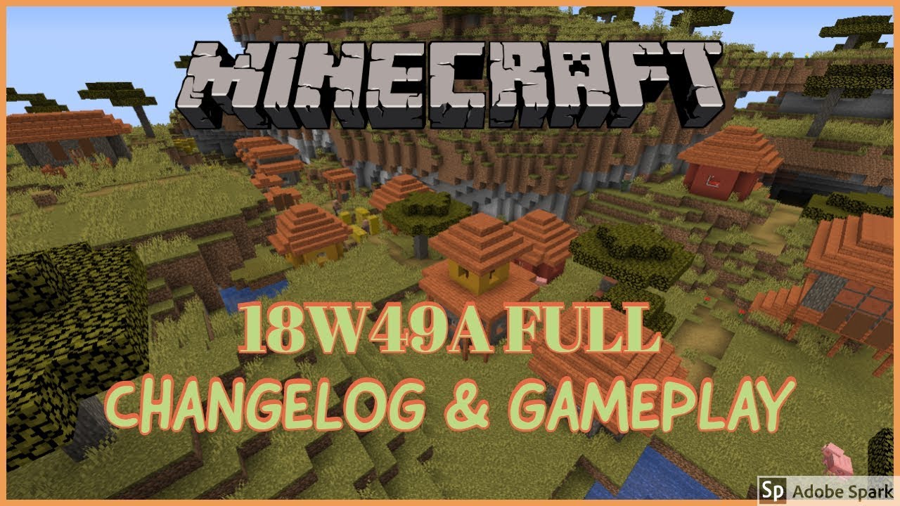 Minecraft 1.14 Snapshot 18W49A Full Changelog & Gameplay - YouTube