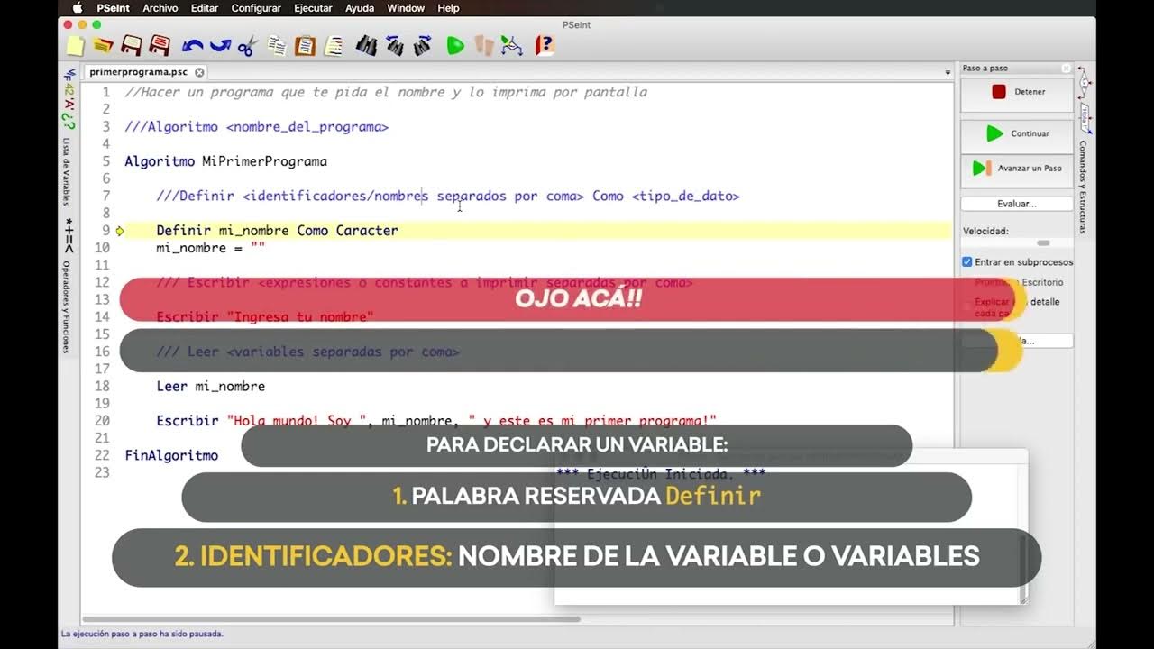 Mi primer programa | Programación | Introducción y técnicas de programación V1 Egg Educación ...