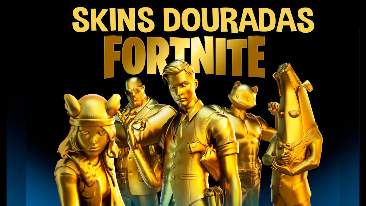 QUAL DAS SKINS DOURADAS CONSEGUI FINALIZAR - FORTNITE - FIM DE ...