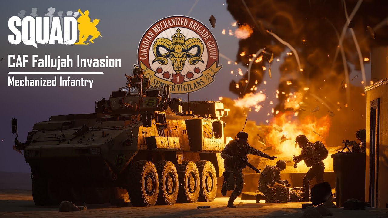 SQUAD Gameplay | CAF Fallujah Invasion | Mechanized Infantry - YouTube