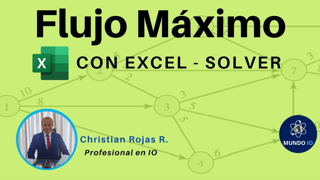 Flujo Maximo con Excel Solver - YouTube