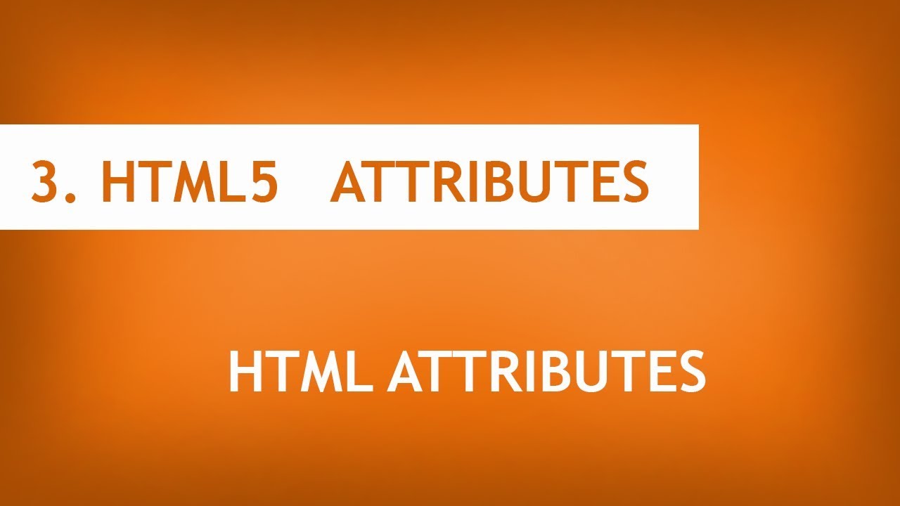 Html Attributes Youtube