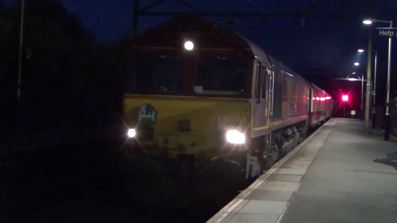 Charter Tour passes through Guide Bridge railway station - YouTube