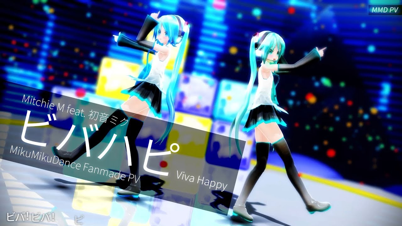 【MMD 60fps】Mitchie M feat. Hatsune Miku - Viva Happy (with Two ...