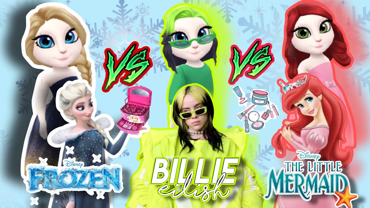 My Talking Anjela 2 New Update Gameplay/Makeover Ariel vs Elsa vs ...