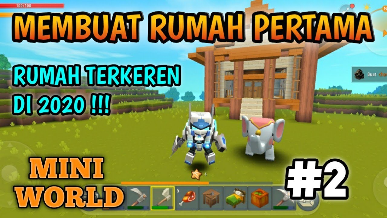 MEMBUAT RUMAH SURVIVAL TERKEREN DI 2020 #2 - MINI WORLD Blok Art - YouTube