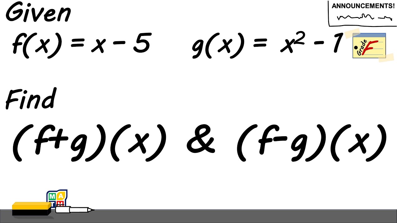 Addition And Subtraction Of Functions 1 GradeF Functions Discussion Addition And Subtraction Of Functions 1 GradeF Functions Discussion