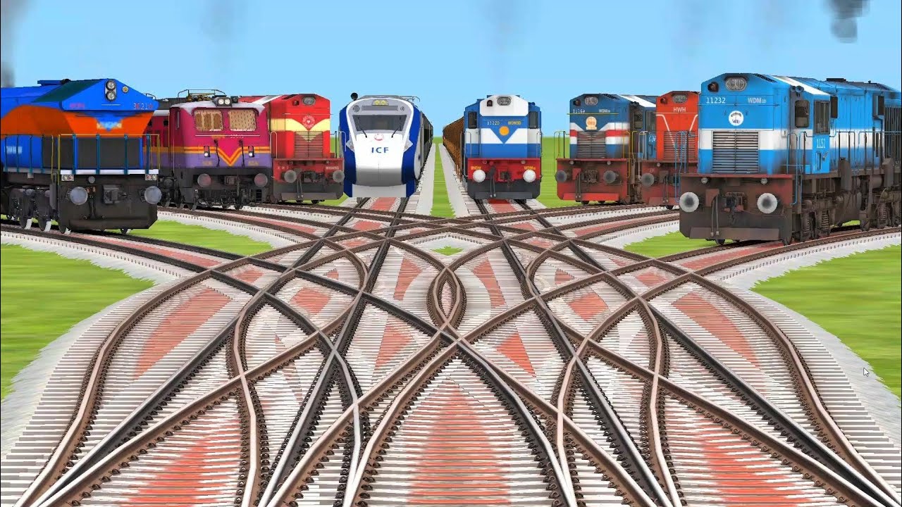 Vande Bart Express Railgadi Crossings At Curved Branched Railtrack ...