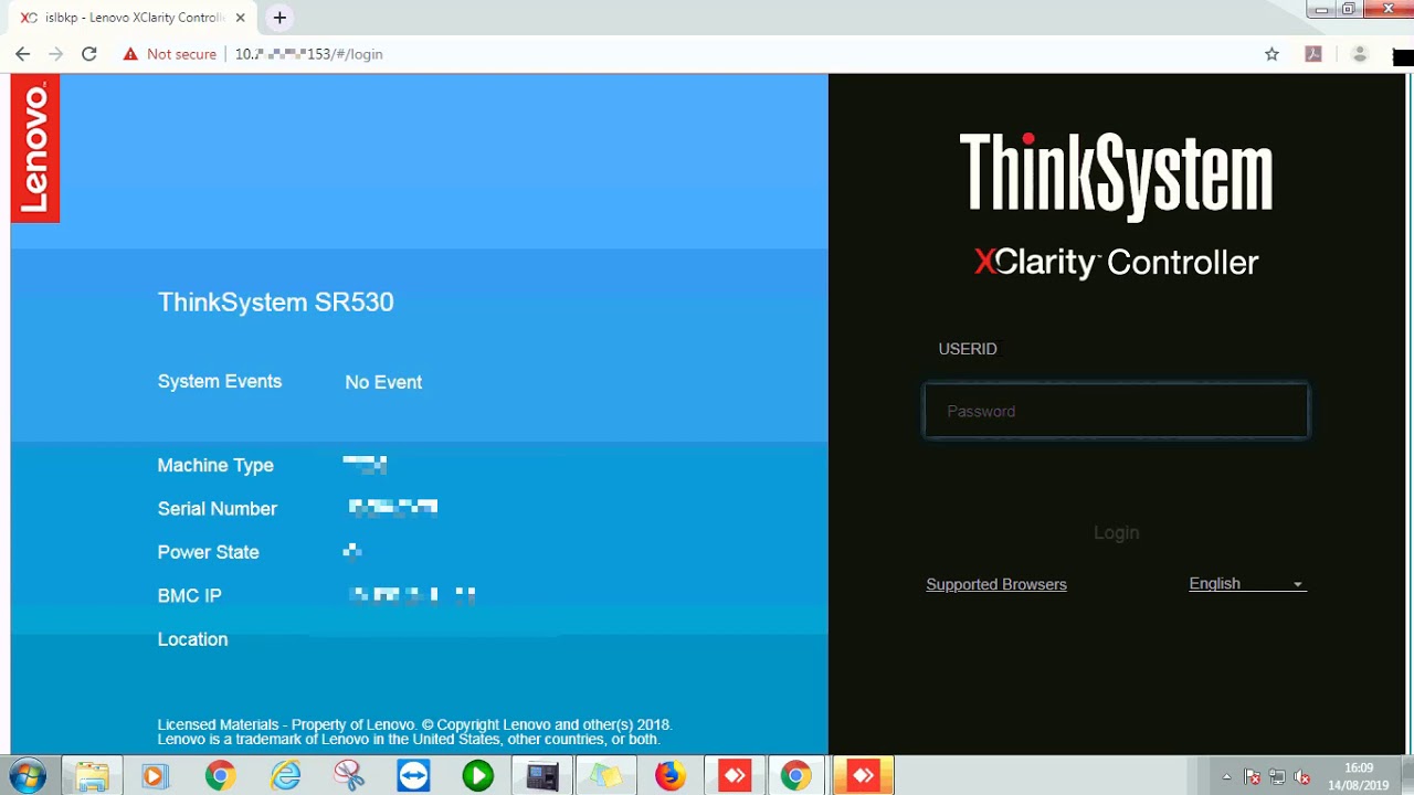 Cara login Lenovo xClarity Controller dengan default username password ...