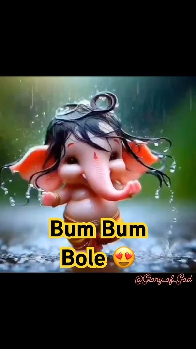 Bum Bum Bole 🥰 #ganpatibappamorya #ganpati #ganesh #shorts #viralshorts #cute #viralvideo # ...