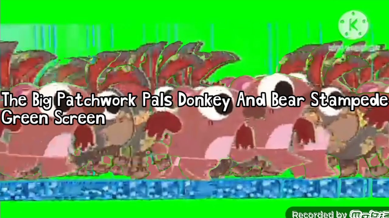 The Big Patchwork Pals Donkey And Bear Stampede Green Screen - YouTube