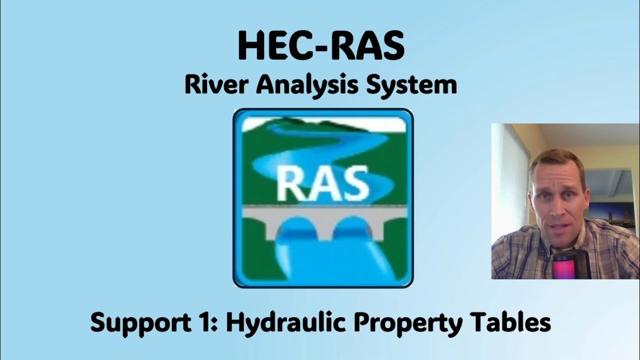 HEC RAS Support 1 - Hydraulic Property Tables - YouTube